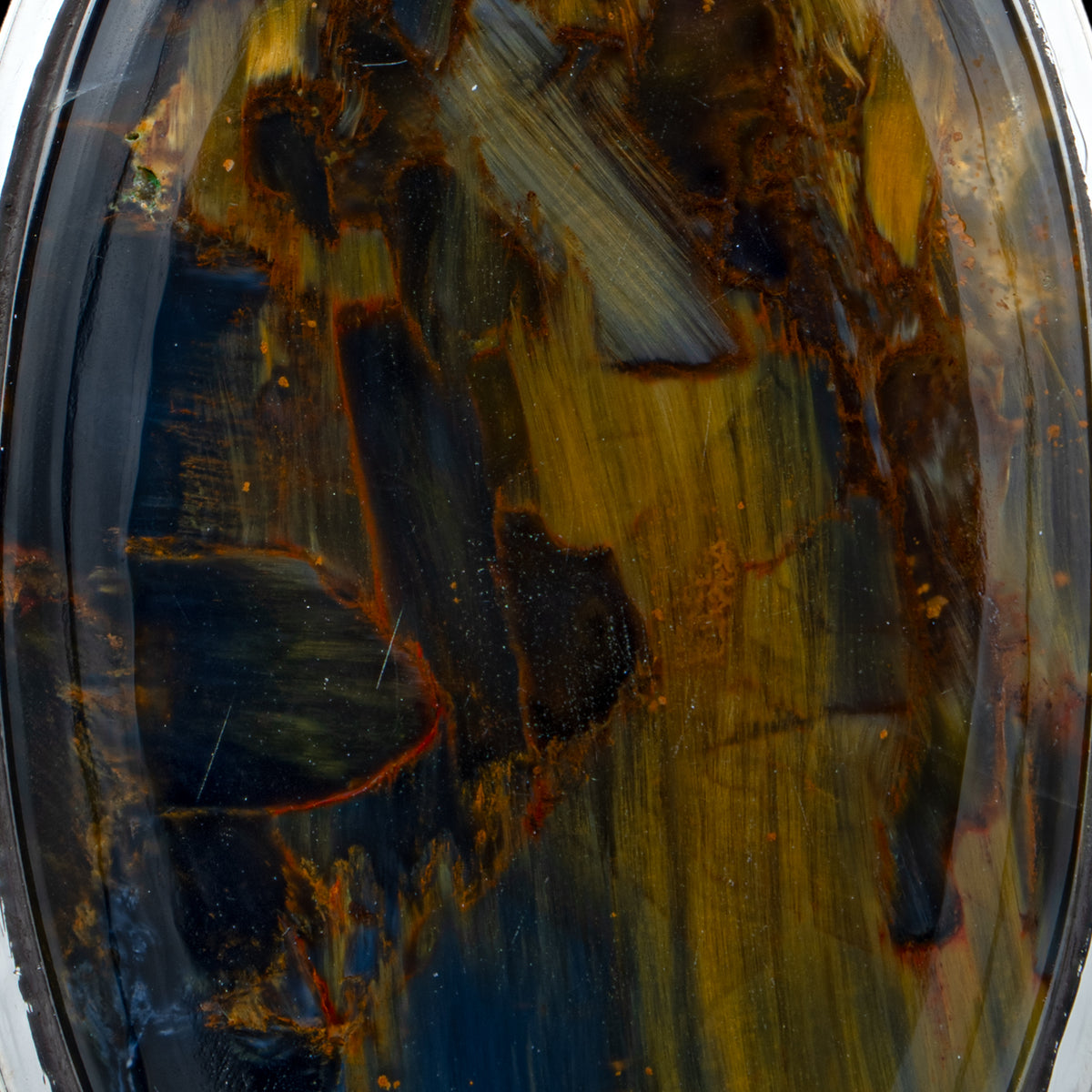 Pietersite Pendant 1.75" with Sterling Silver Chain - Tempest Stone ...