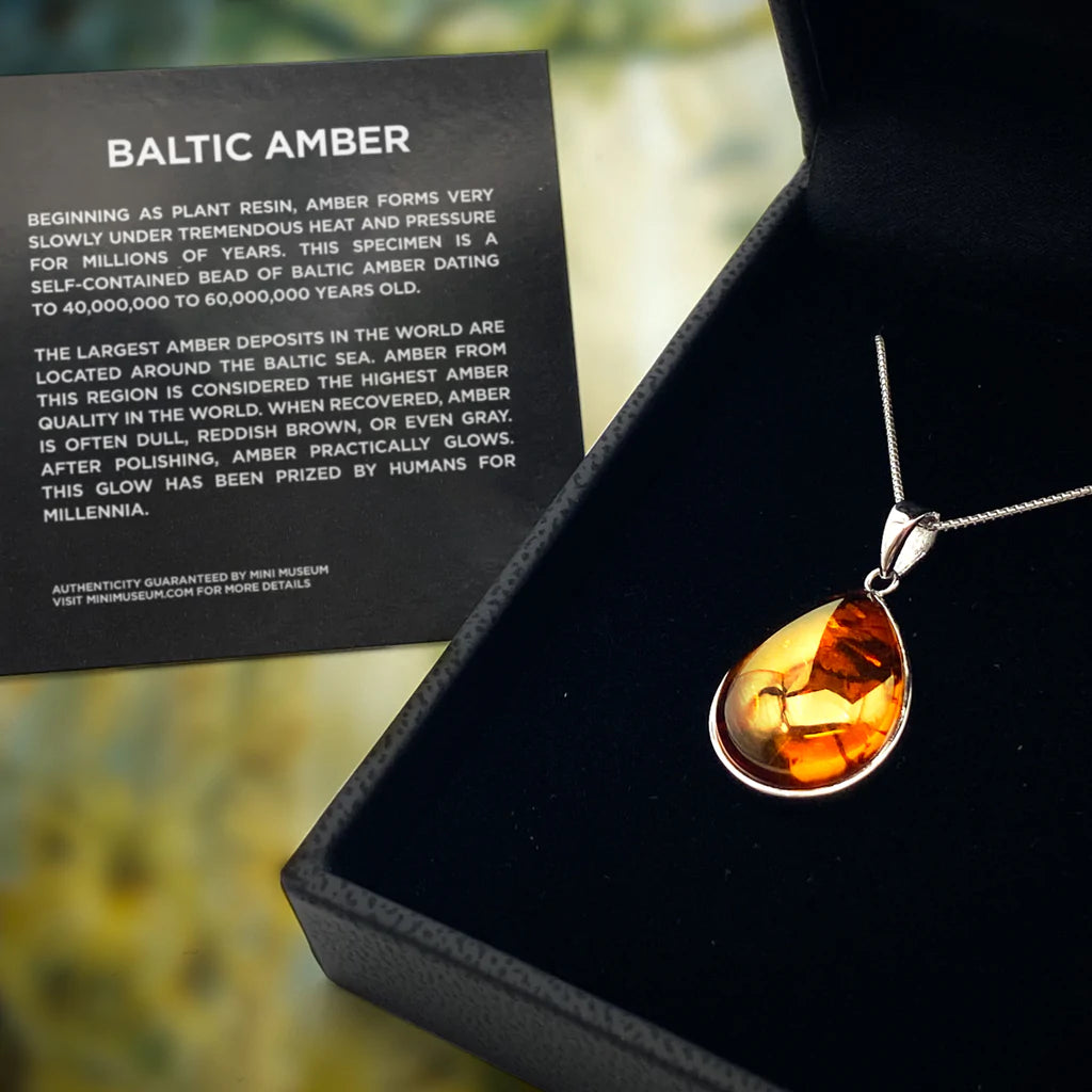 Baltic Amber Necklace - Silver Setting - SOLD A